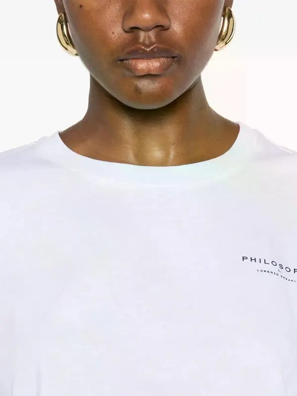 Philosophy Di Lorenzo Serafini Graphic Print Cropped T-shirt