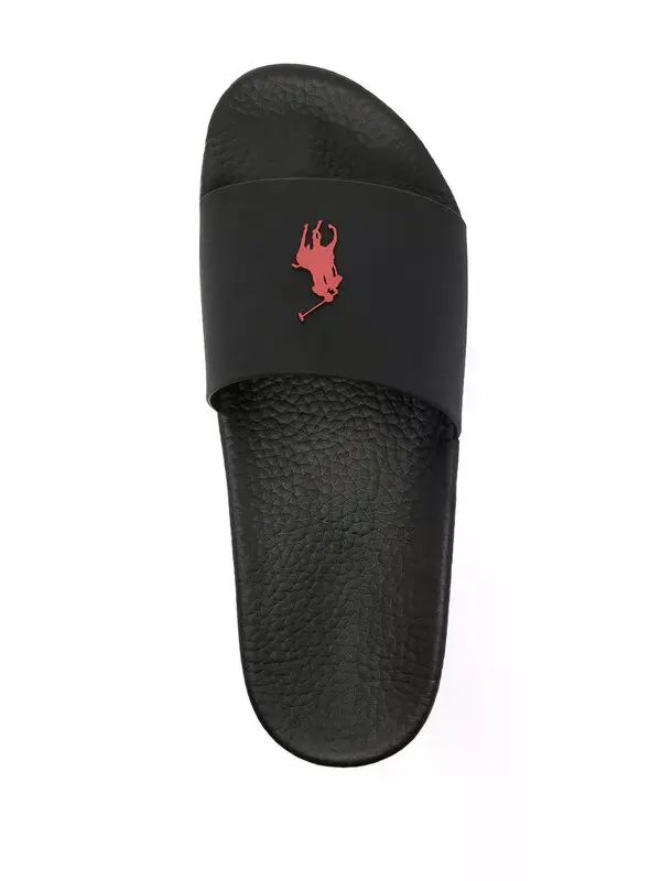 Polo Ralph Lauren Logo Slip-on Sandals - Black