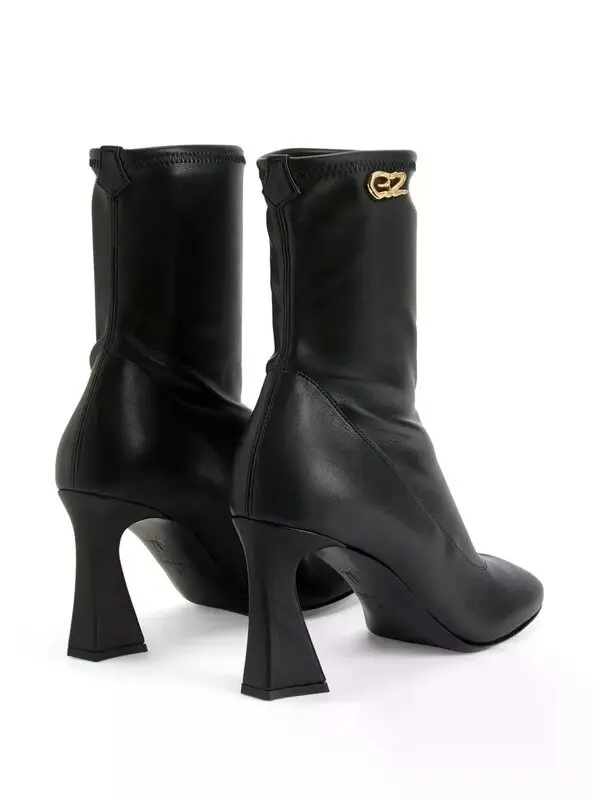 GIUSEPPE ZANOTTI Leather High Heel Ankle Boots