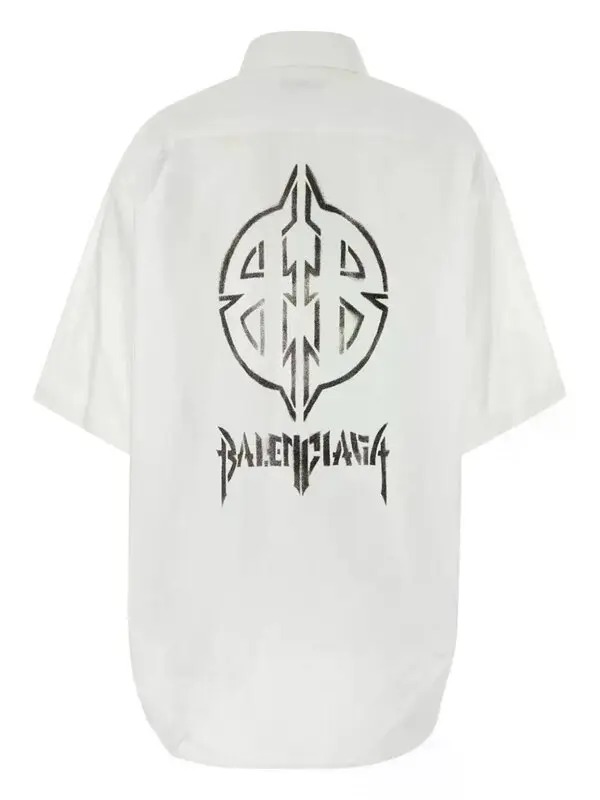 Balenciaga Metal Bb Stencil Short Sleeve Shirt