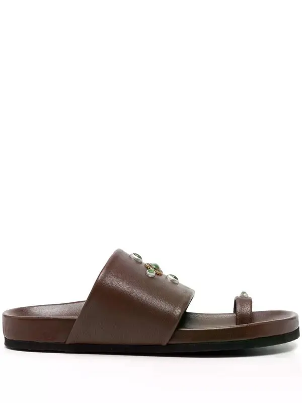 MADISON MAISON Tyche Chocolate Toe Ring Sandals - Brown