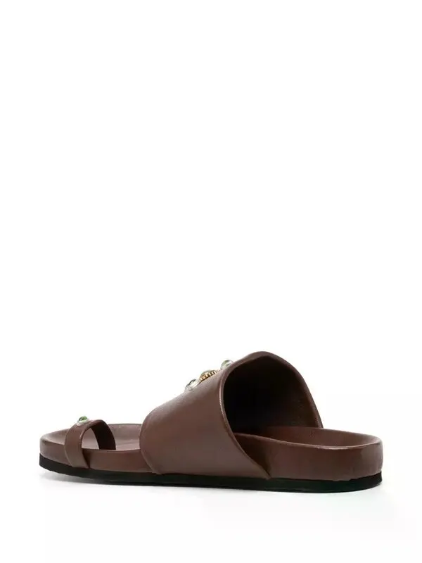 MADISON MAISON Tyche Chocolate Toe Ring Sandals - Brown