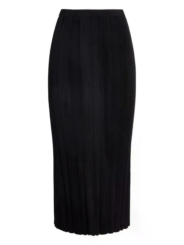 Proenza Schouler Ribbed Knit Midi Skirt - Black