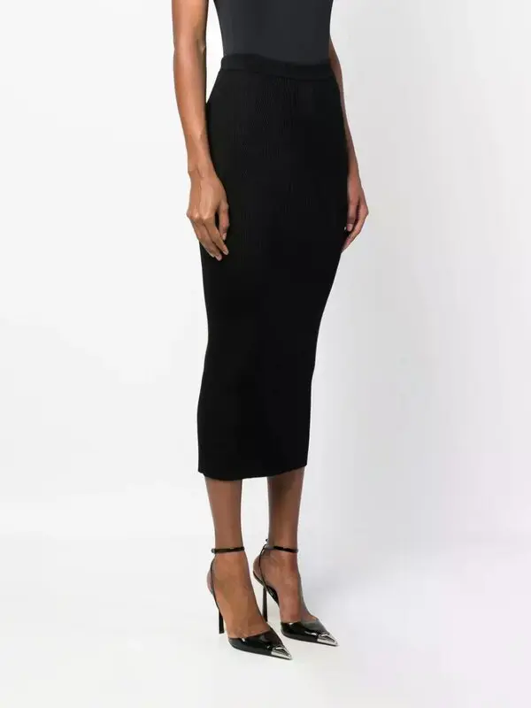 Alexander McQueen Ribbed Knit Pencil Skirt