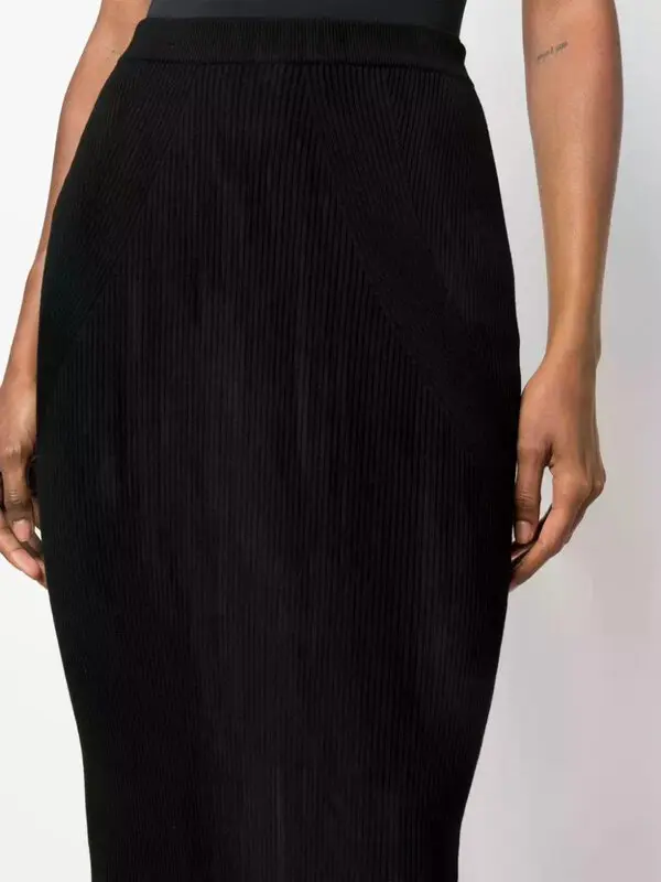 Alexander McQueen Ribbed Knit Pencil Skirt