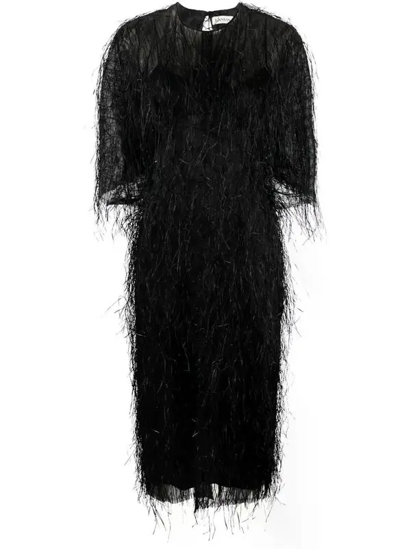 LANVIN Fringed Midi Dress