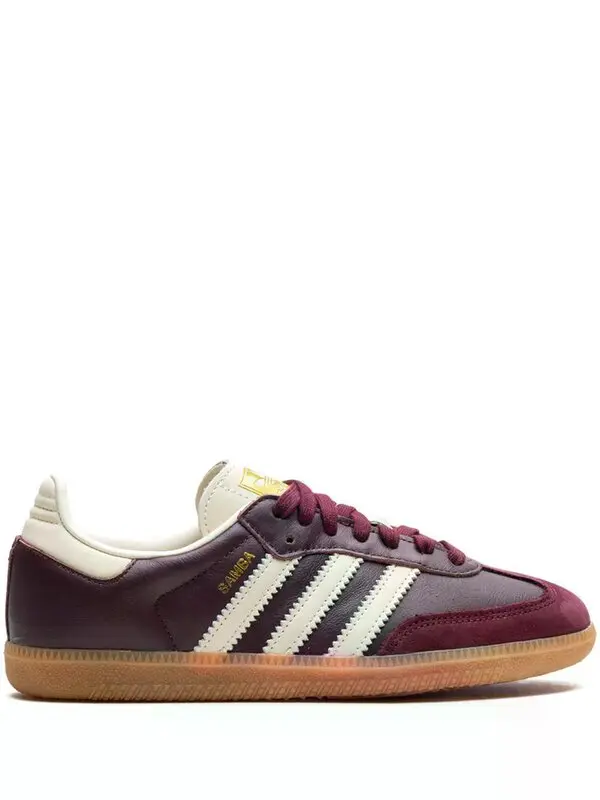 Adidas Samba Og Maroon/core White/gold Metallic Sneakers - Red