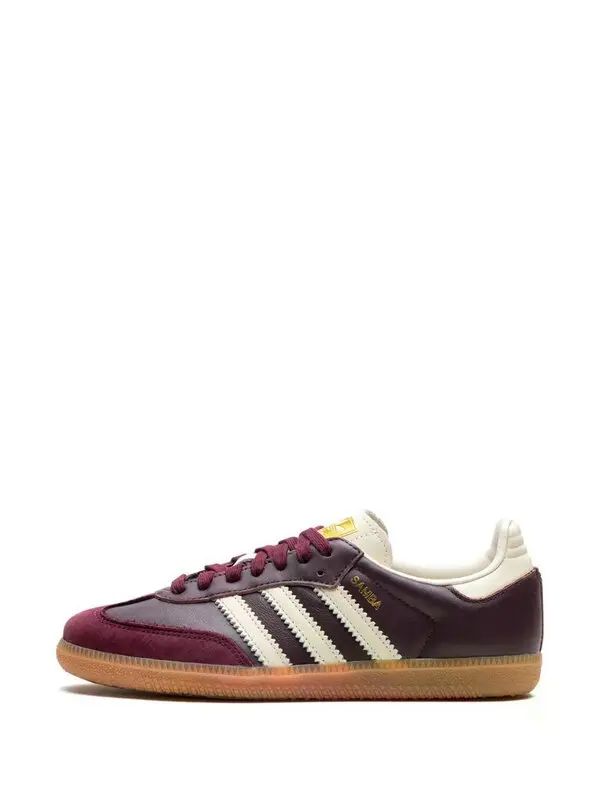 Adidas Samba Og Maroon/core White/gold Metallic Sneakers - Red