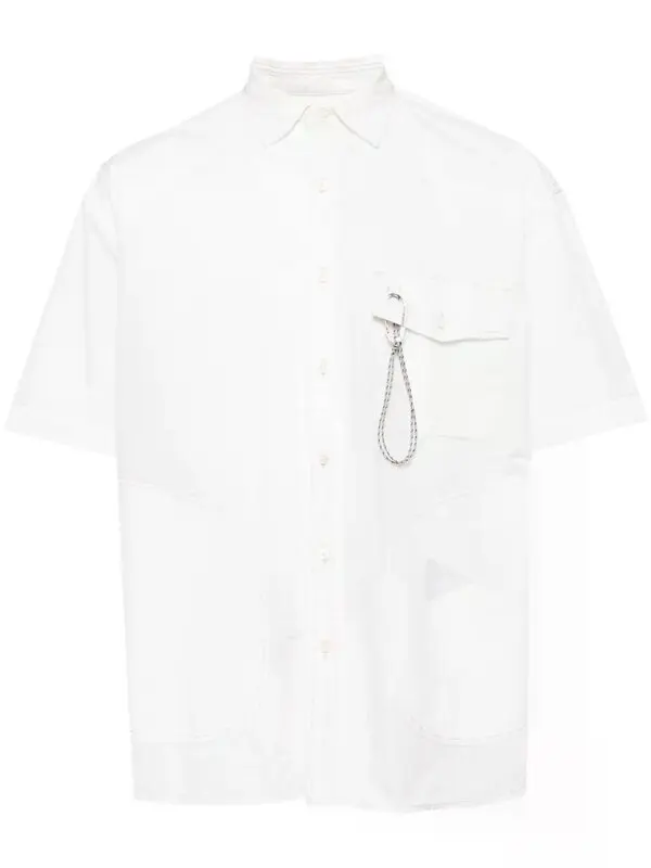 AND WANDER Appliqué-detail Short-sleeve Shirt