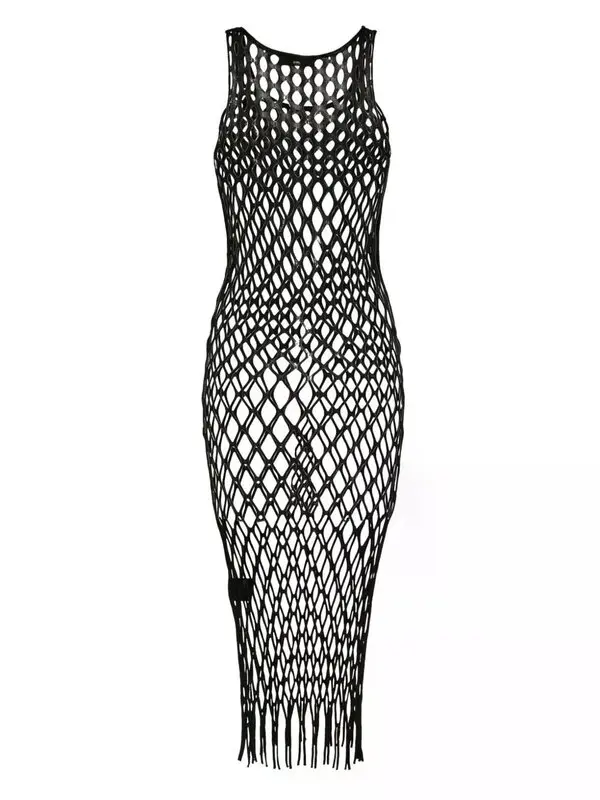 Christopher Esber Mesh-knitted Tank Dress - Black