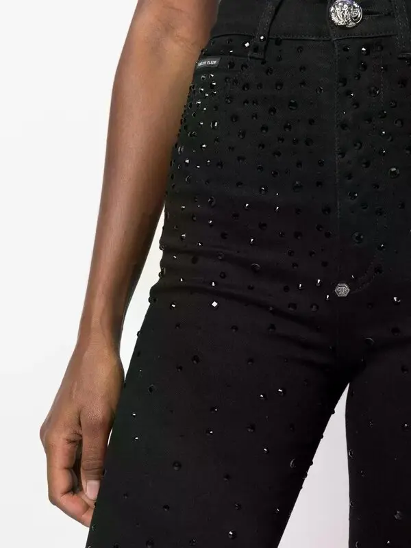Philipp Plein Rhinestone Embellished Skinny Jeans