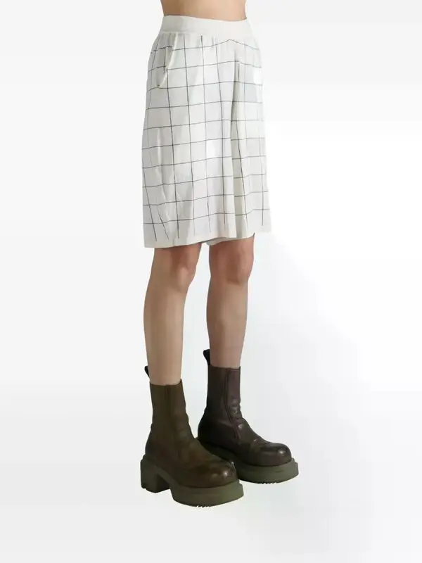 Frenckenberger Cashmere Shorts With Check Pattern