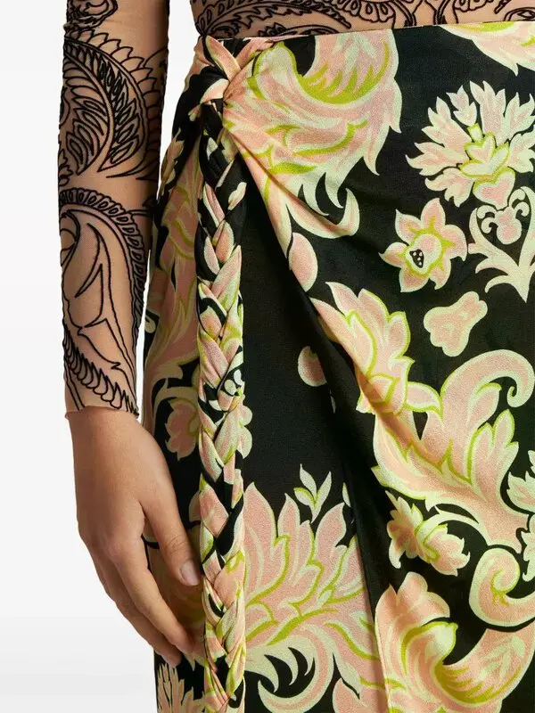 Etro Floral-print Sarong Skirt