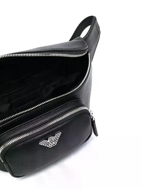 Emporio Armani Leather Logo Plaque Belt Bag