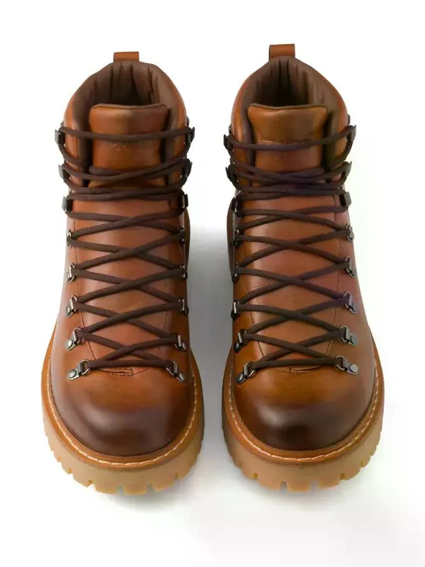 Prada Laced Leather Boots