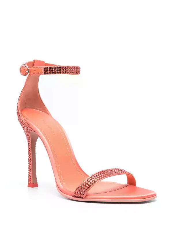 Amina Muaddi Crystal-embellished Stiletto Sandals