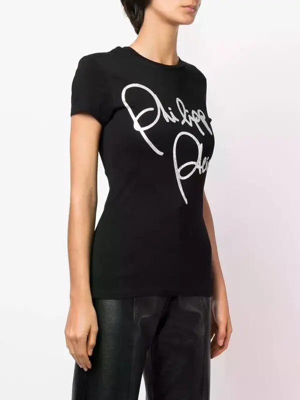 Philipp Plein Logo Print Cotton T-shirt