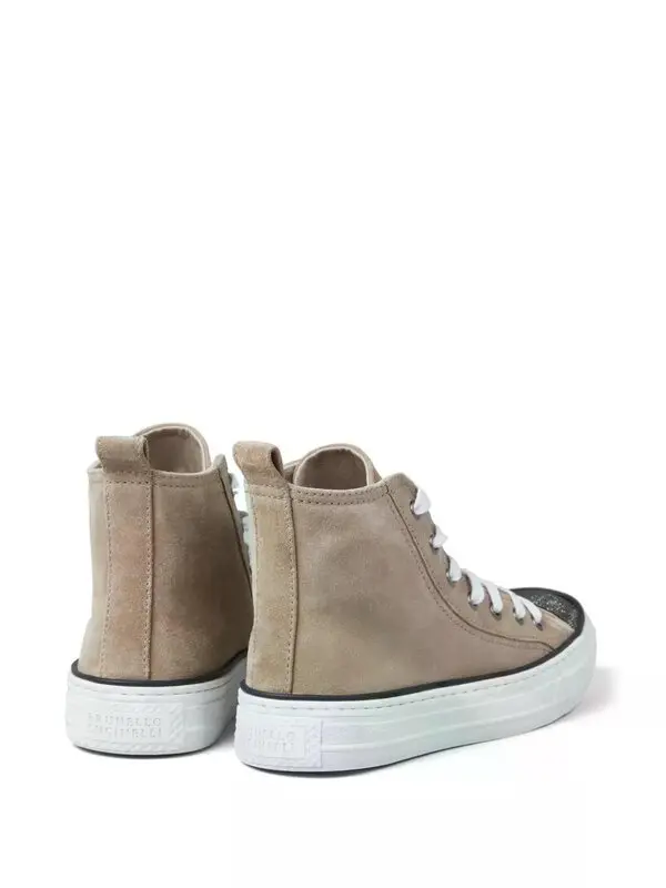 Brunello Cucinelli Panelled High Top Sneakers