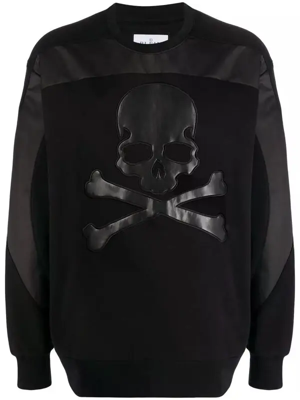 Philipp Plein Panelled Skull Sweatshirt
