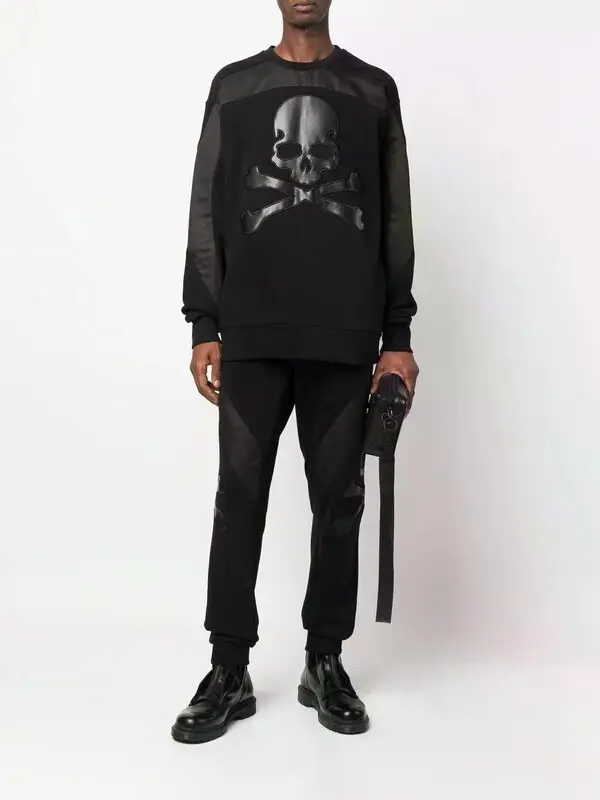Philipp Plein Panelled Skull Sweatshirt
