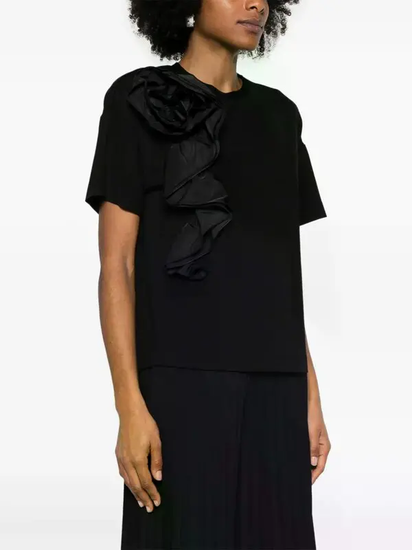 NISSA Floral Appliqué T-shirt