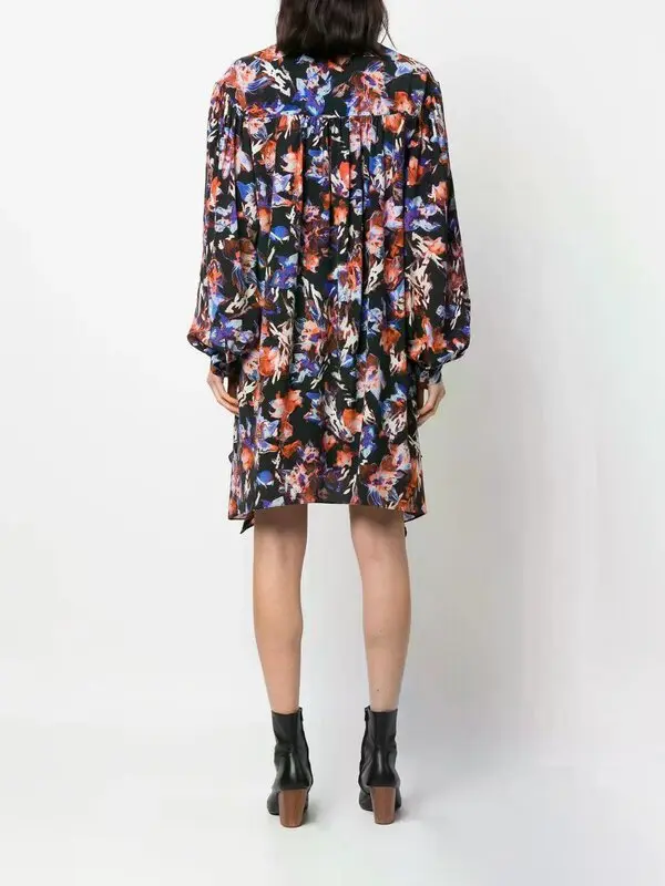 IRO PARIS Floral Print V-neck Knee-length Dress