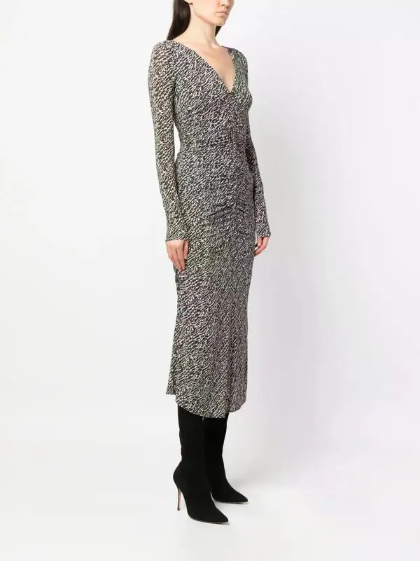 Isabel Marant Étoile Laly Abstract Print Midi Dress