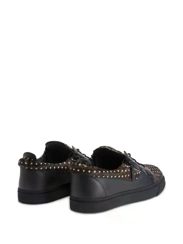 GIUSEPPE ZANOTTI Frankie Low-top Sneakers With Double Zip - Black