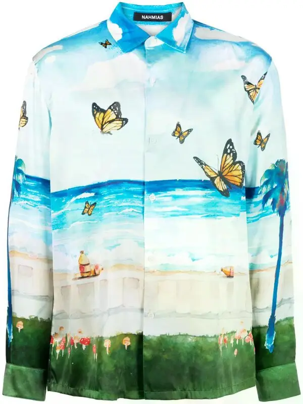 NAHMIAS Butterfly Beach Shirt