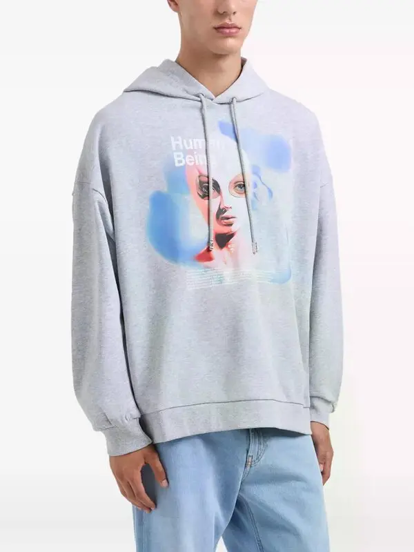 Gcds Graphic Print Cotton Hoodie