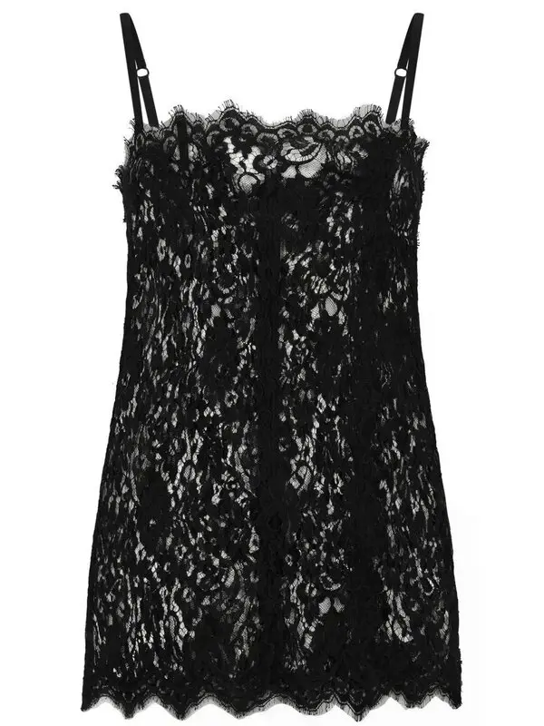 Dolce & Gabbana Lace Square-neck Camisole - Black