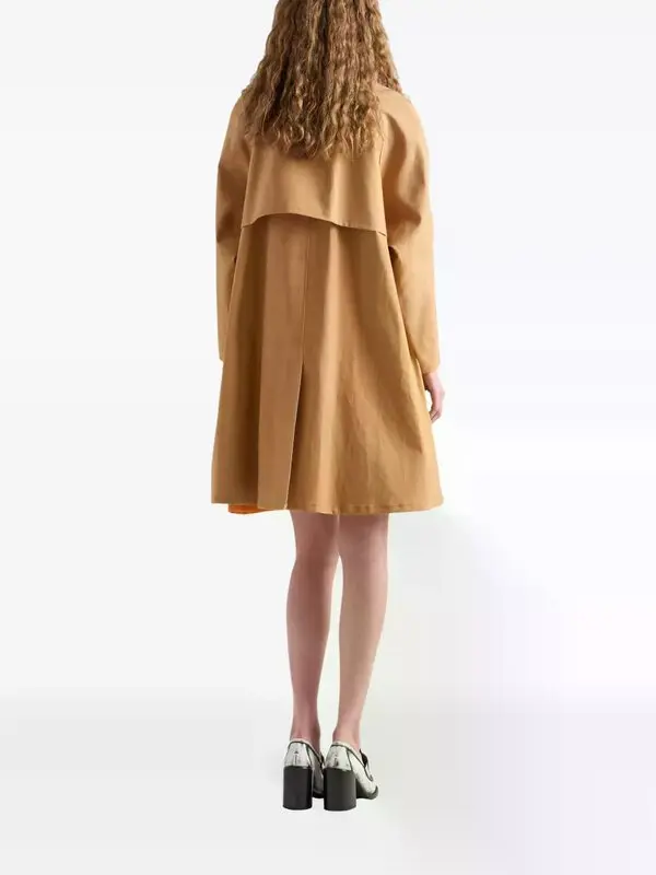 Prada Cotton Raincoat With Velvet Collar
