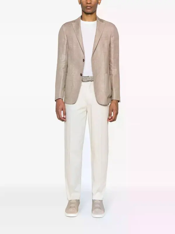 Zegna Mid-rise Pleated Chino Trousers