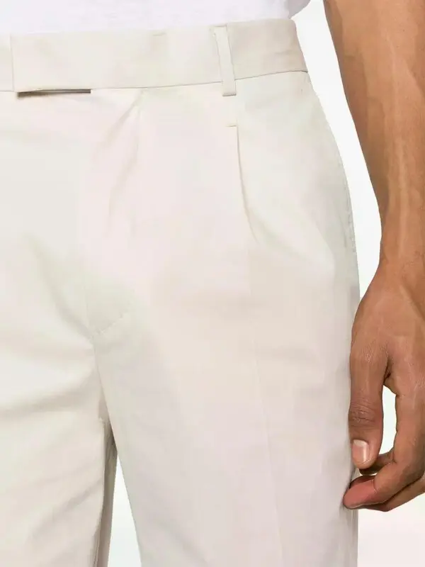 Zegna Mid-rise Pleated Chino Trousers