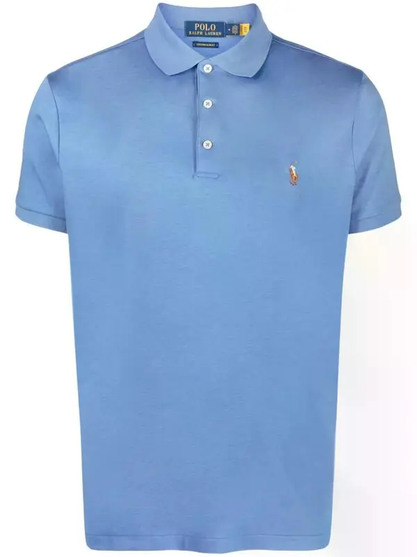 Polo Ralph Lauren Cotton Polo Shirt With Signature Pony Motif - Blue