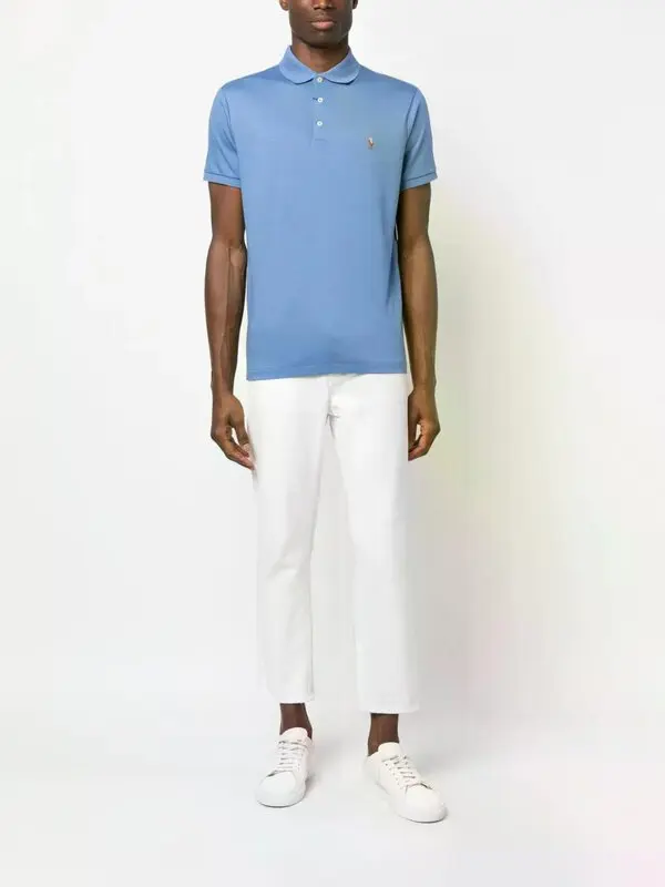 Polo Ralph Lauren Cotton Polo Shirt With Signature Pony Motif - Blue