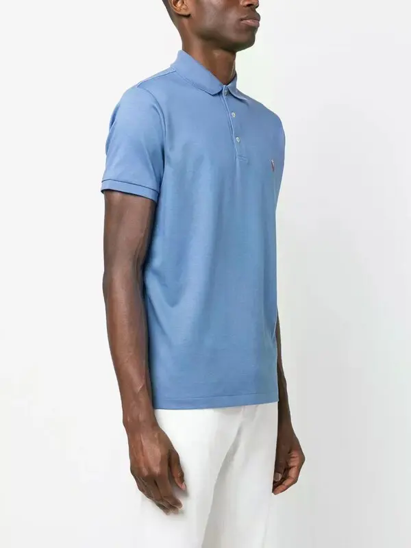 Polo Ralph Lauren Cotton Polo Shirt With Signature Pony Motif - Blue