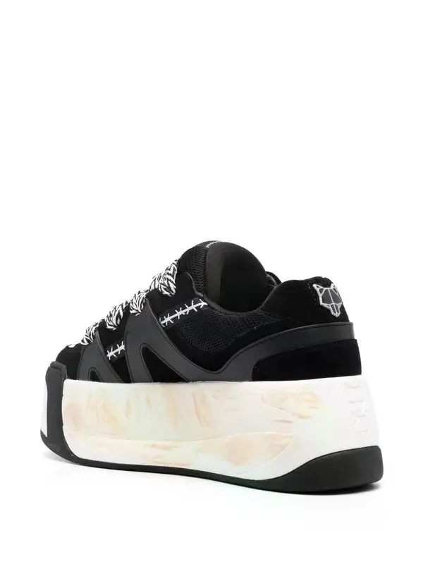 NAKED WOLFE Slider Leather Platform Sneakers