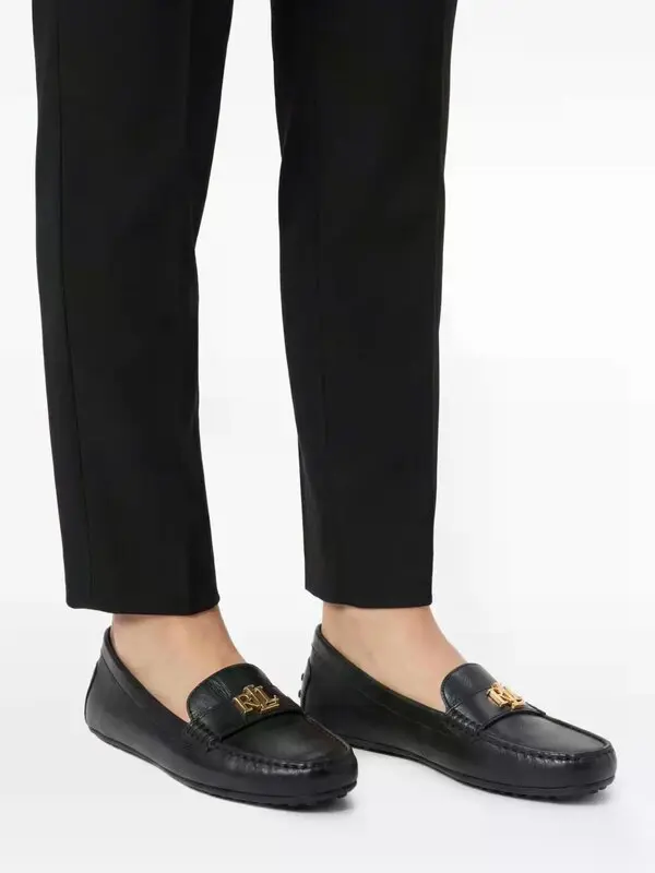 Ralph Lauren Barnsbury Leather Loafers - Black