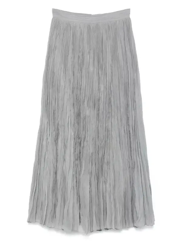 TOTEME Crinkled Plissé Maxi Skirt - Grey
