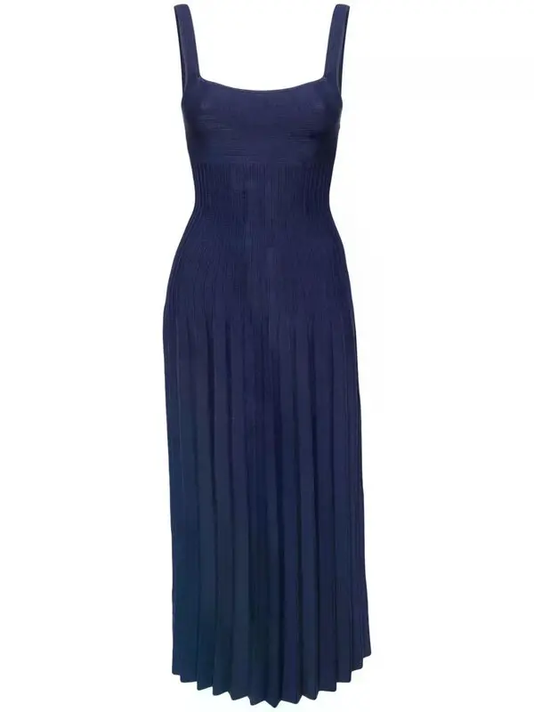 Staud Ellison Pleated Midi Dress