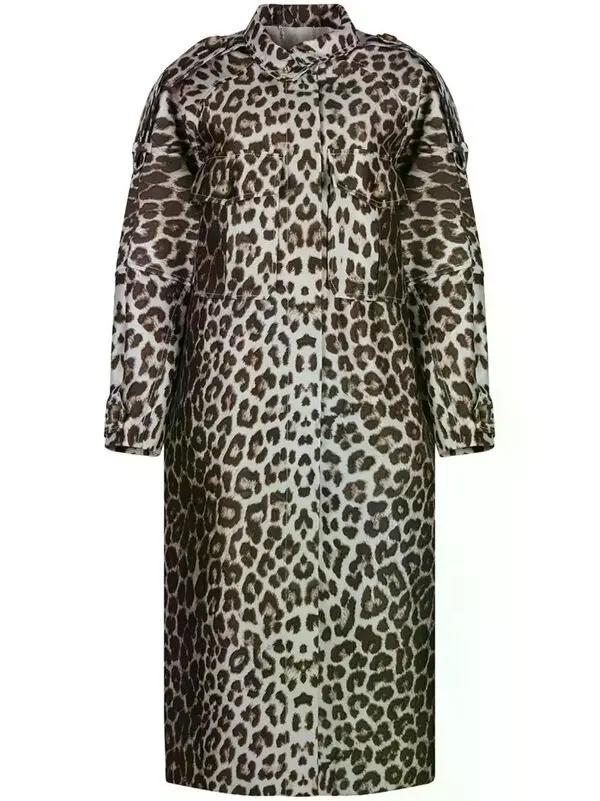 Zimmermann Animal Print Wool-silk Blend Coat