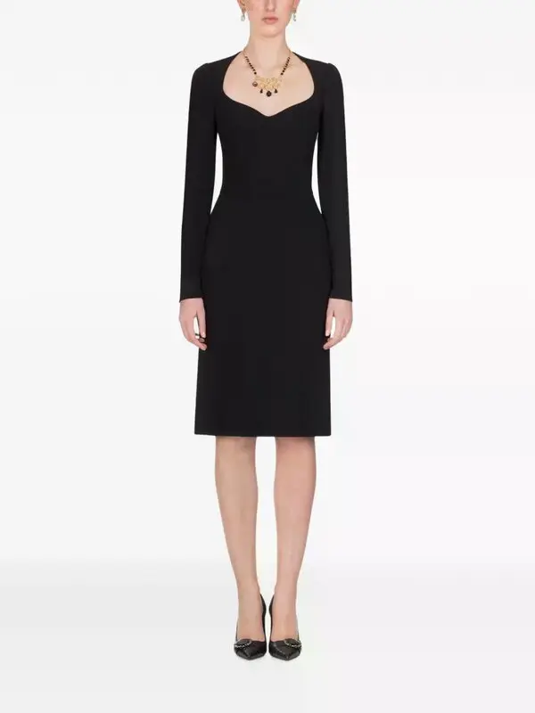 Dolce & Gabbana Cady Midi Dress - Black