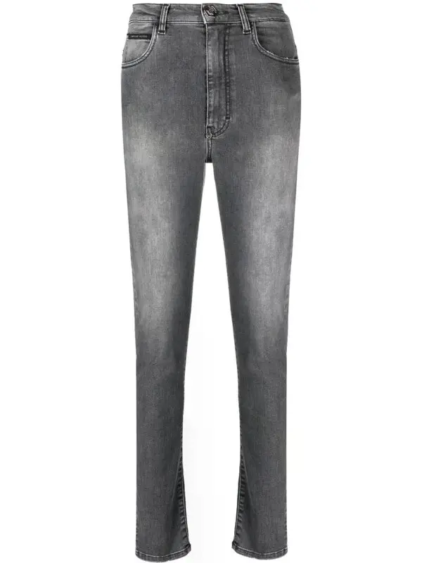 Philipp Plein High-rise Skinny Jeans - Grey