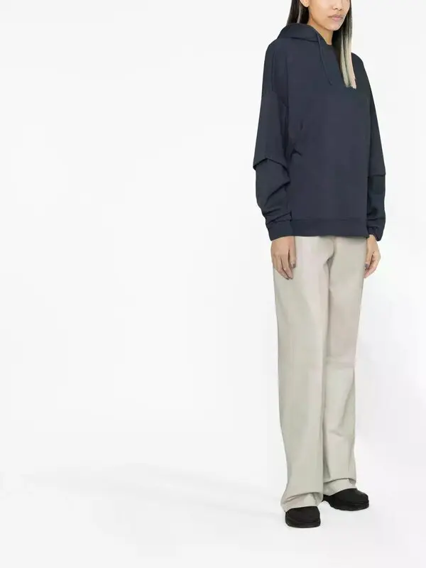 ROTATE BY BIRGER CHRISTENSEN Double-sleeve Organic Cotton Hoodie