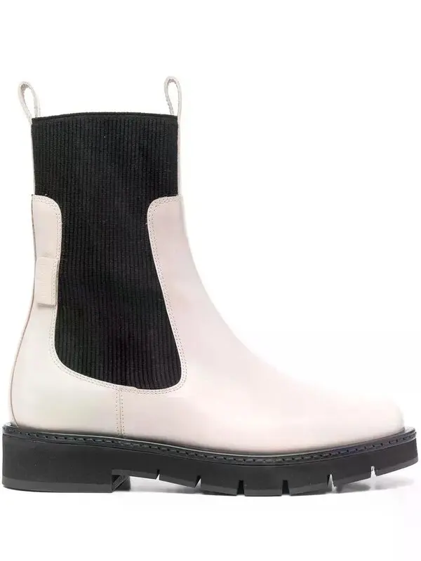 FERRAGAMO Two-tone Pull-on Boots - Neutrals