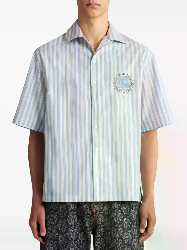 Etro Logo-embroidered Cotton Shirt