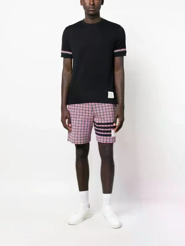 Thom Browne Rwb-stripe Knitted Top