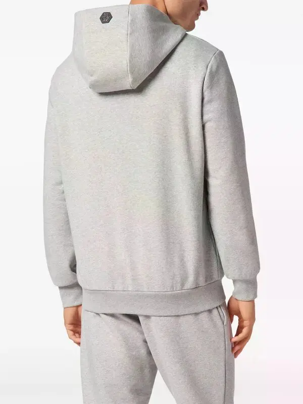 Philipp Plein Zip-up Skull-embellished Hoodie