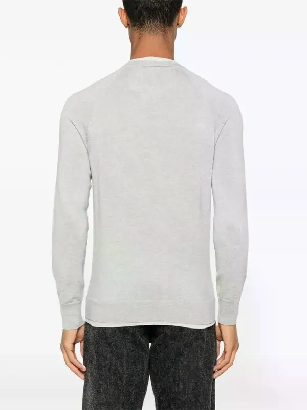 Eleventy Contrasting Trim Crew Neck Sweater